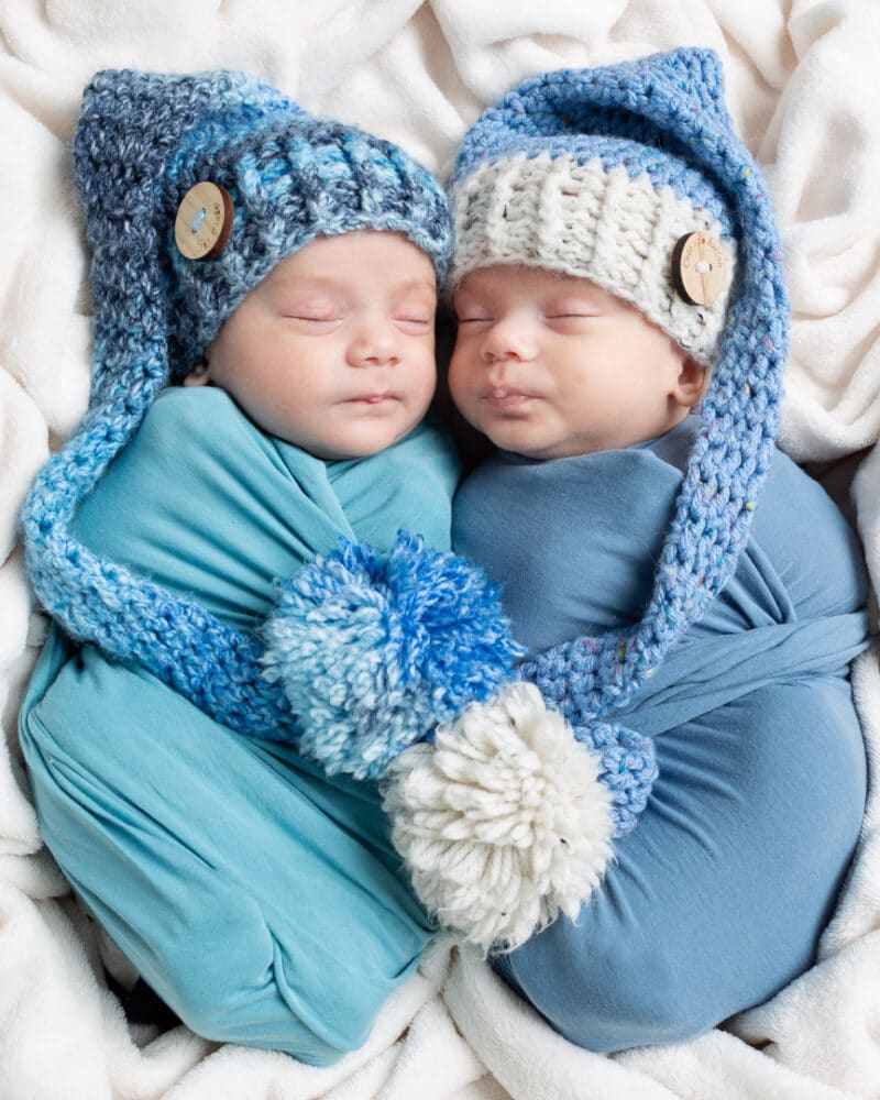 Twin Babies in the Studio