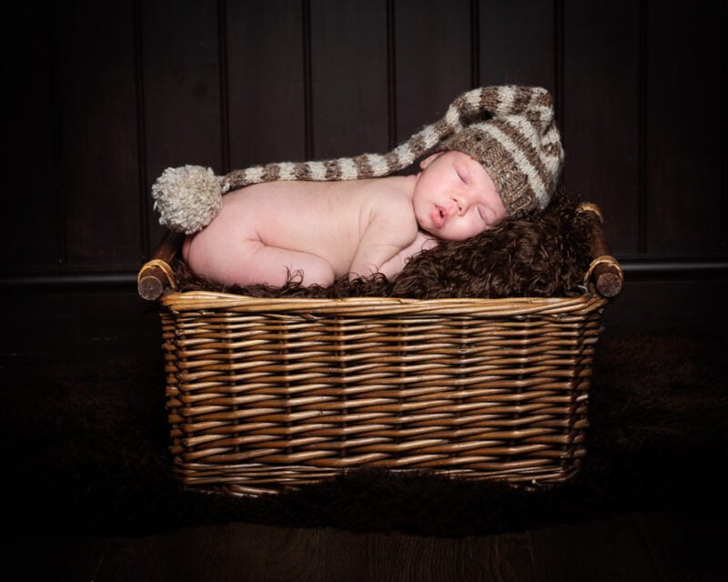 Newborn Basket Prop in Action